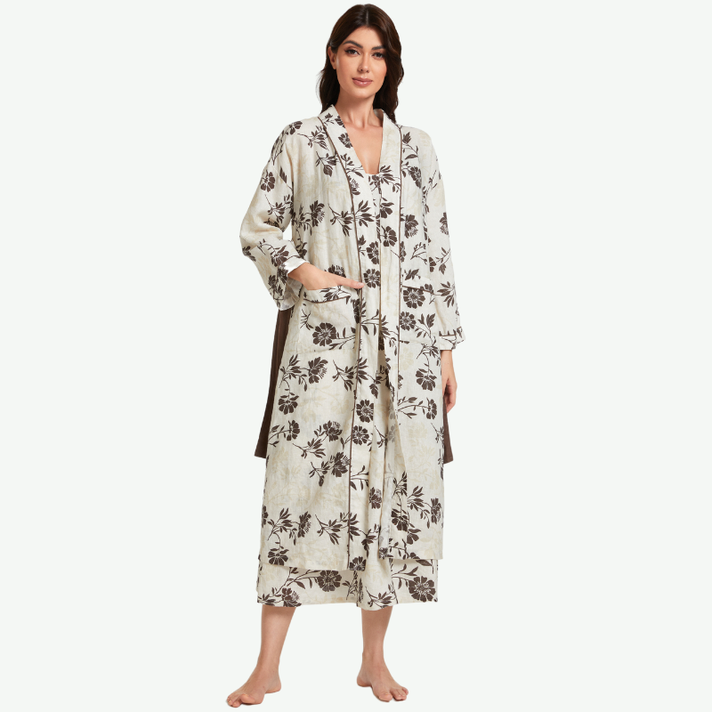 Wholesale Women Linen Robe Set-2211740205 – Saright Garment -Custom ...