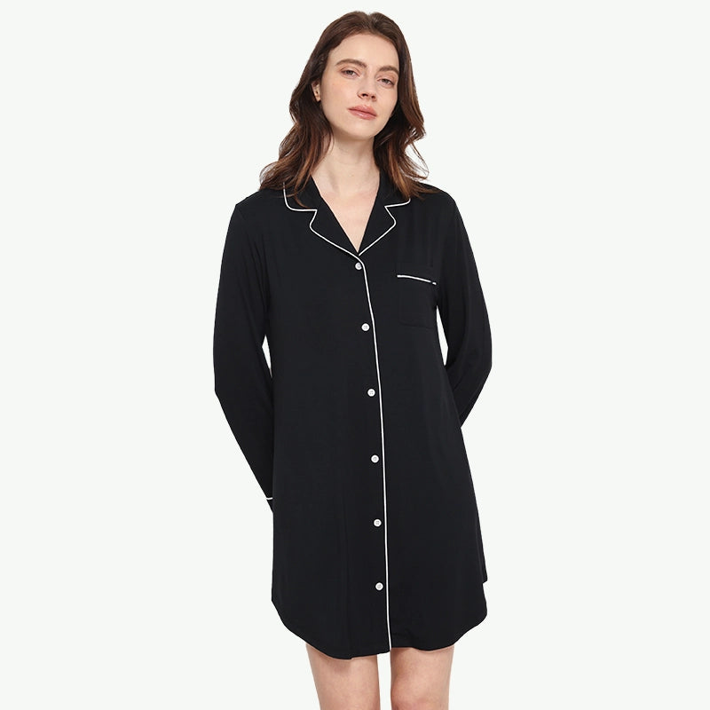 Long Sleeve Modal Sleepshirt Wholesale Nightshirts Factory – Saright ...