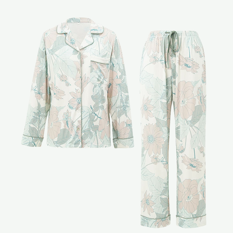 Bulk Customized Printed Women Pajama Set-2311740190 – Saright Garment ...